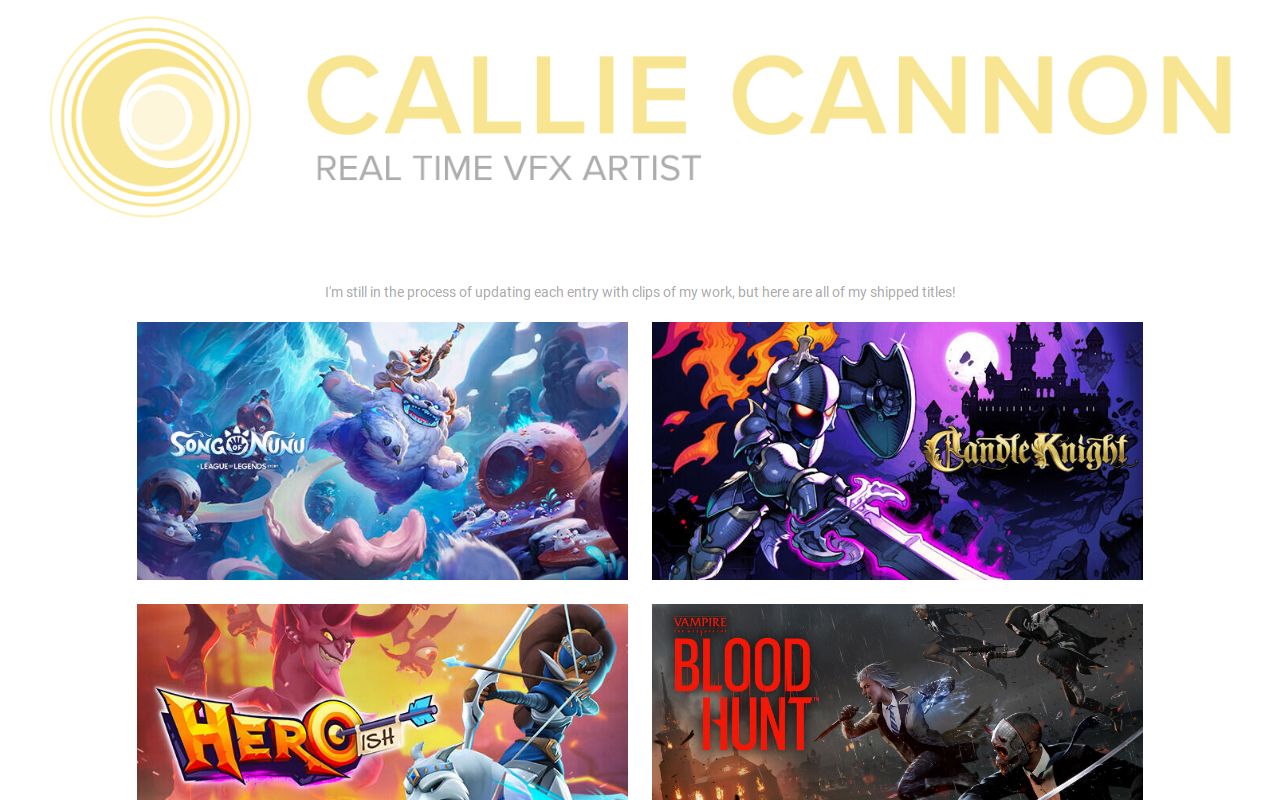 Callie Cannon - VFX Artist